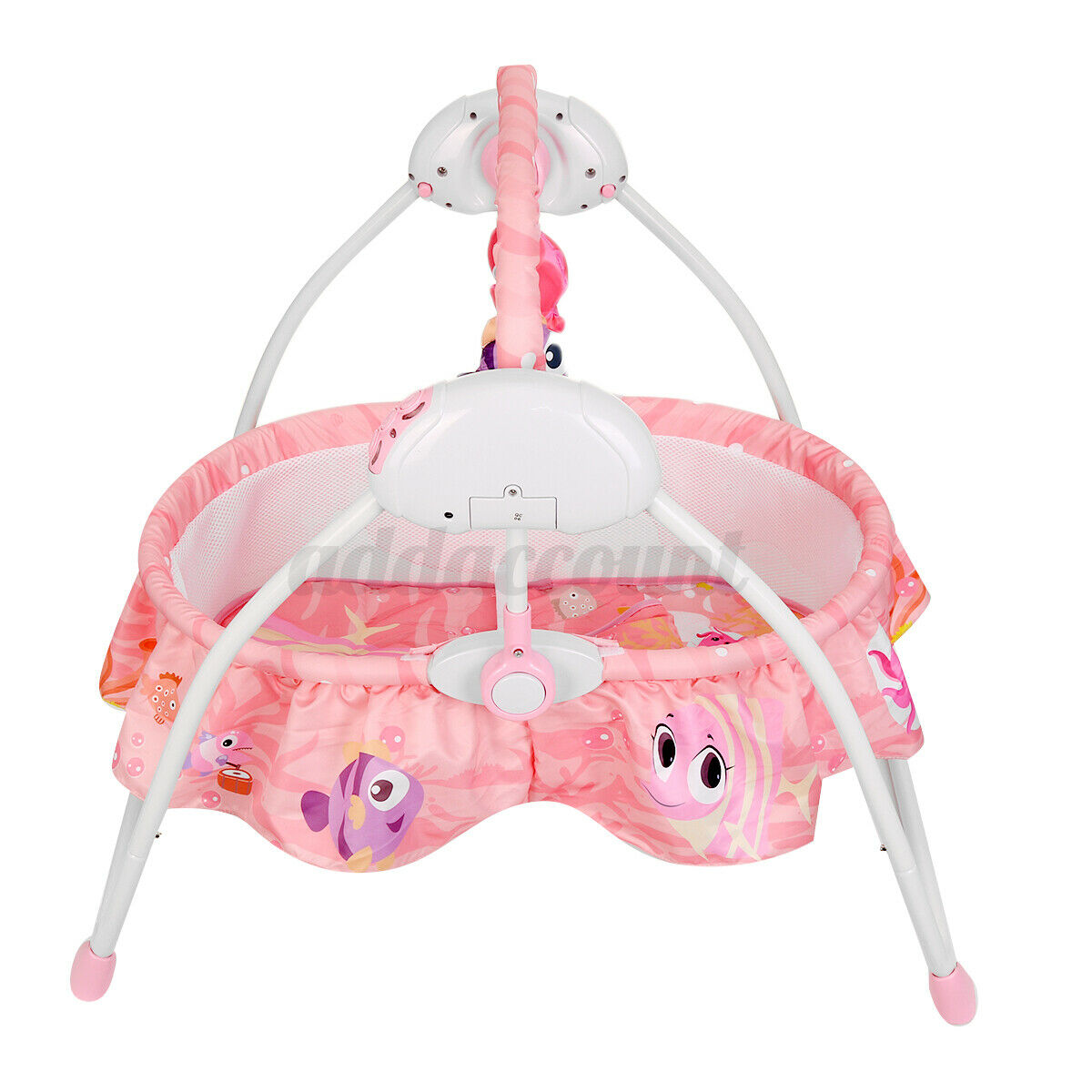 Blue Bassinet Electric Kids Blue Baby Crib Cradle Infant Rocker Swing ...
